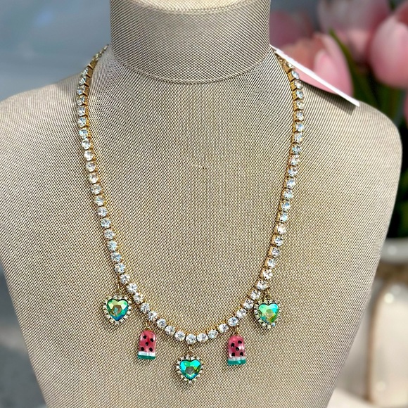 Betsey Johnson | Jewelry | Nwt Betsey Johnson Gold Tone Watermelon ...